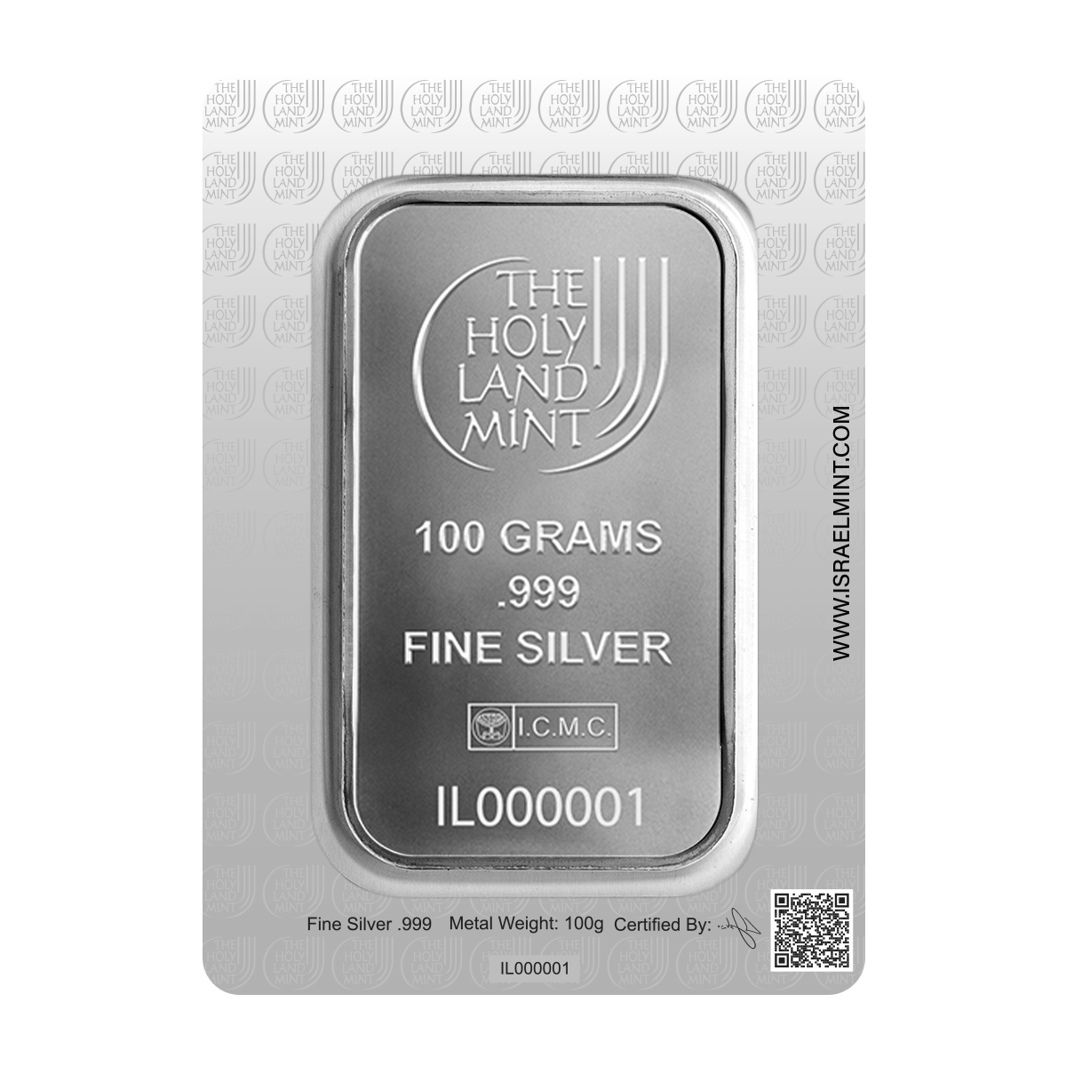 100 Grams Silver Bar - Dove of Peace