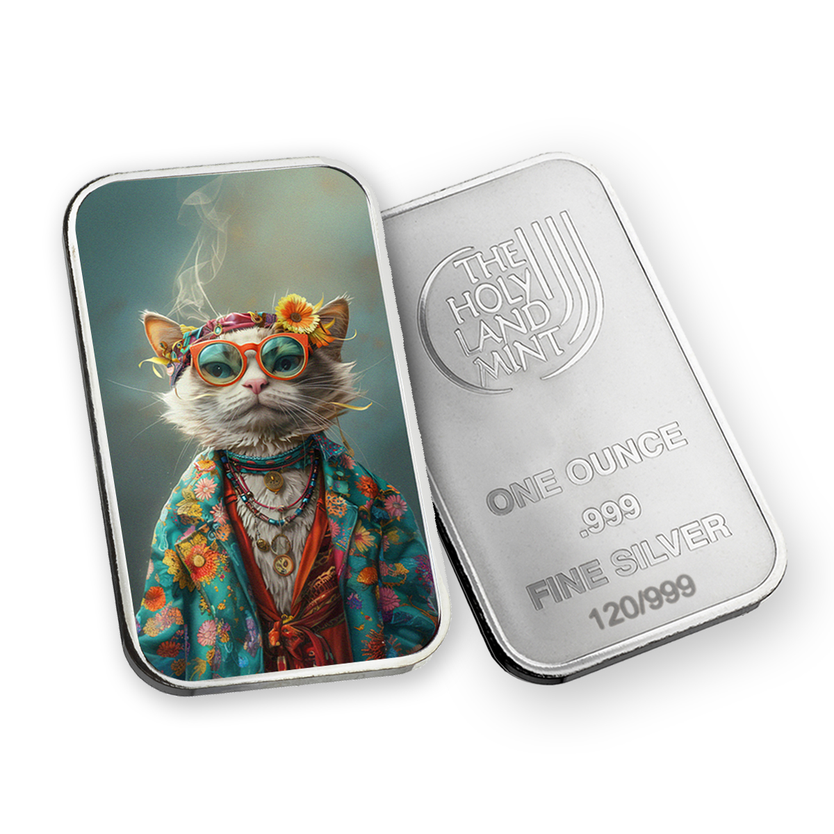 Harmony - Human Cats - 1 oz Silver .999 Colorized Bar (Limited Edition)