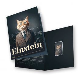 Einstein - Human Cats - 1 oz Silver .999 Colorized Bar