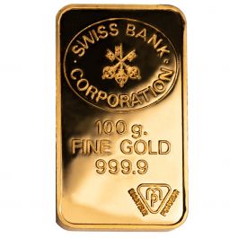 100 grams Gold Bar - Swiss Bank