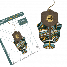 Hamsa - Handmade Ceramic Gates of Jerusalem Hamsa Wall Deco