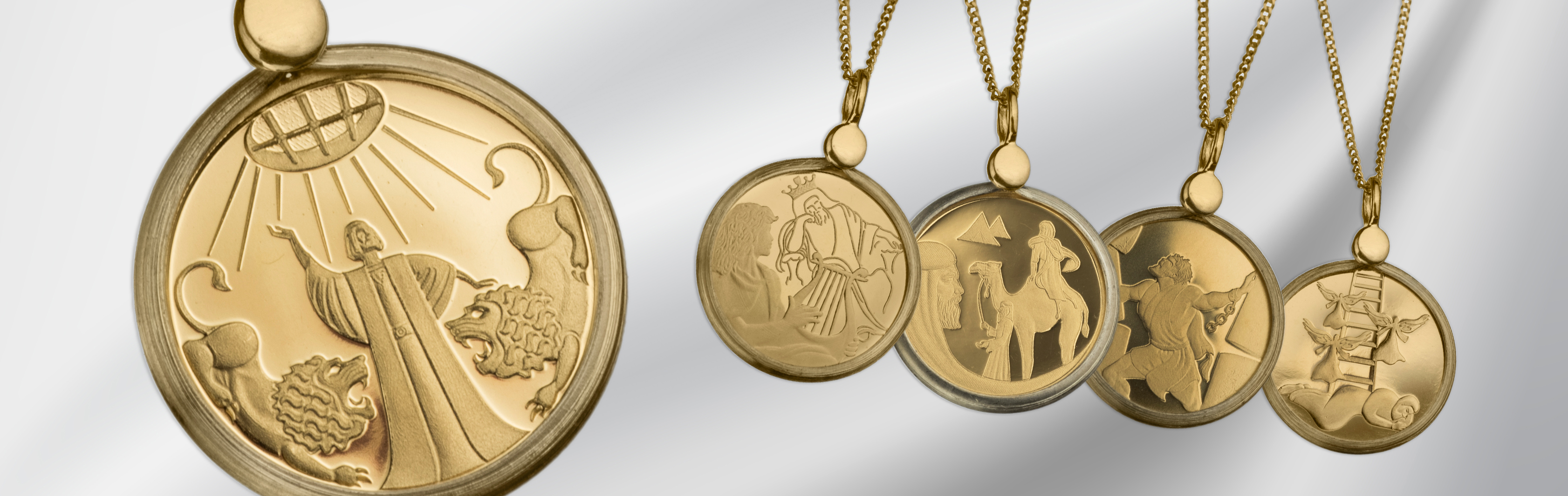 14K Gold Pendent with Elijah Gold Coin